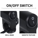 Waterproof Motorbike Motorcycle Handlebar Headlight Fog Spot Light On ...