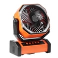 Rechargeable Desk Fan 9 Inch, Portable Battery Powered Fan with LED ...