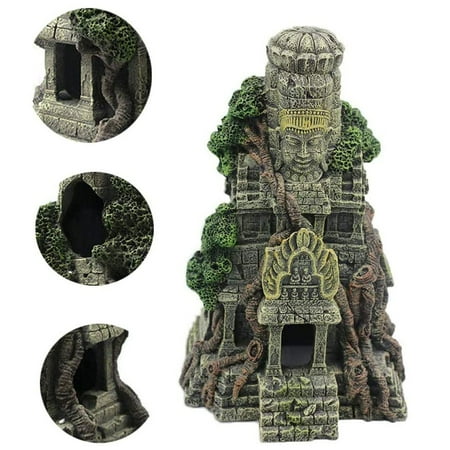 Fish Landscaping Decoration Resin Crafts Simulation Ancient Temple Fish ...