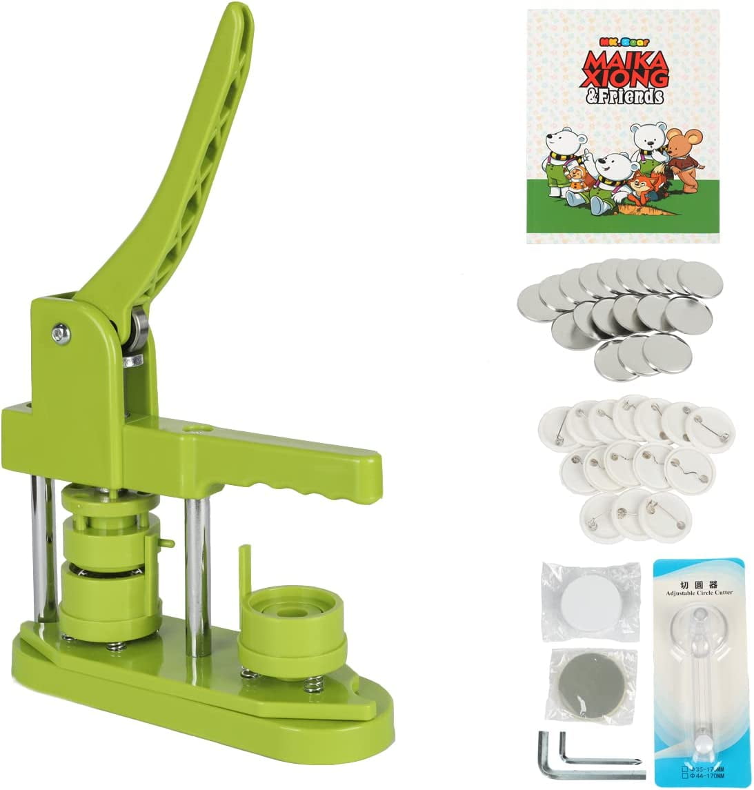 Button Badge Maker Machine ,44mm/1.75inch Installation-Free DIY Button ...