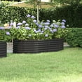 vidaXL Raised Garden Bed Raised Flower Bed Galvanized Steel Outdoor ...
