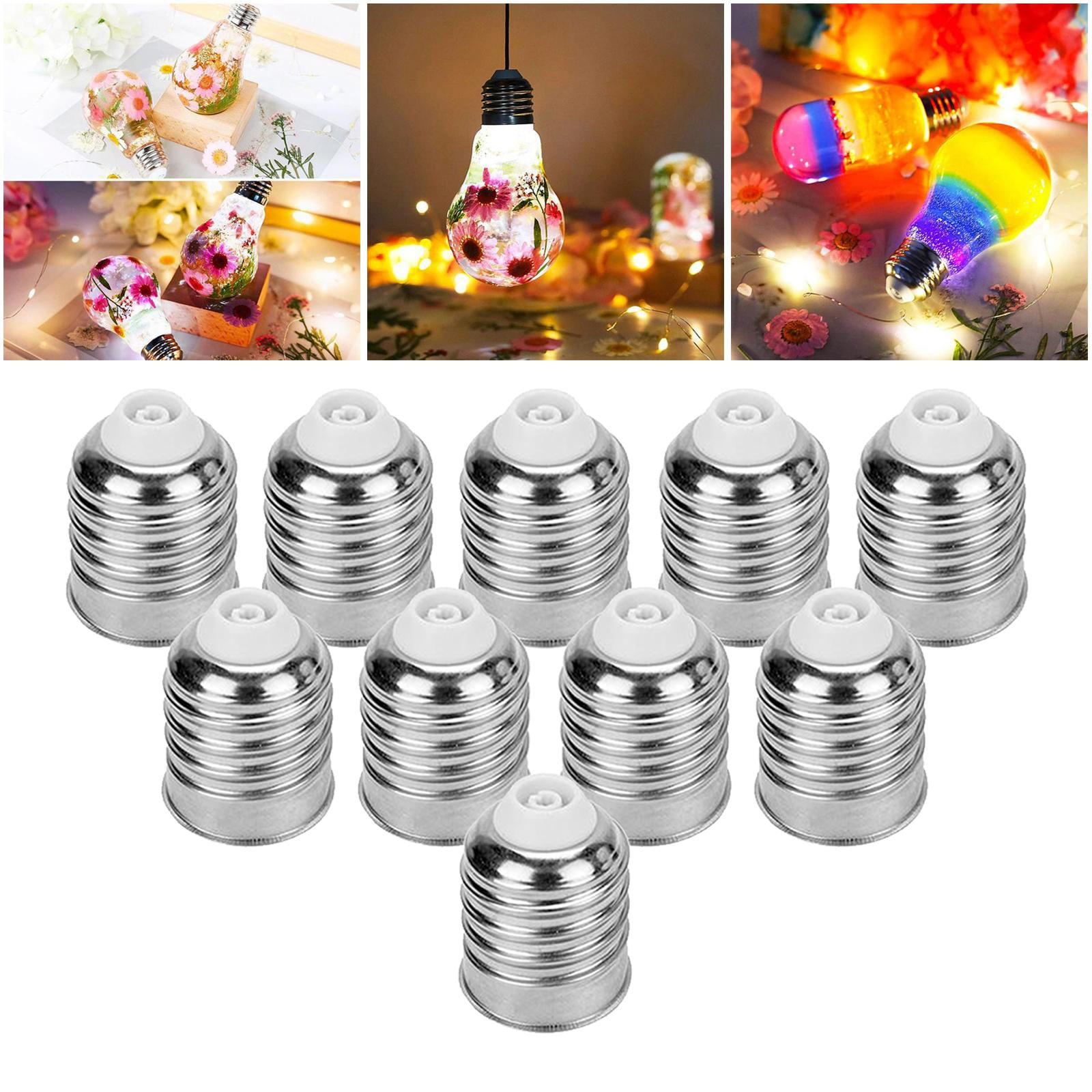 Light Bulb Resin Molds , 10Pcs LED Bulb s Cover Silicone Molds for ...