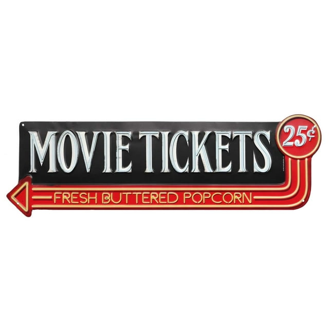 Movie Tickets Arrow Metal Sign - Walmart.com