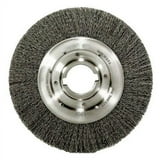 Weiler Medium Crimped Wire Wheel, 8 in D x 1 in W, .0118 in Stainless Steel, 4,000 rpm - Walmart.com