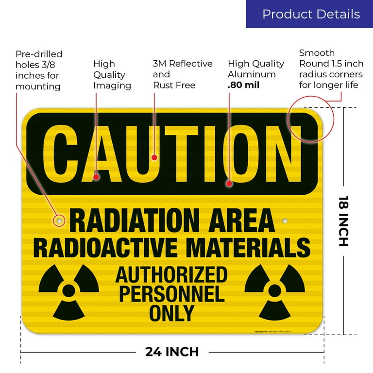 Printable Radiation Area Sign