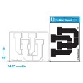 NCAA Utah Utes Collegiate 'UU' Mini Stencil Kit - Walmart.com