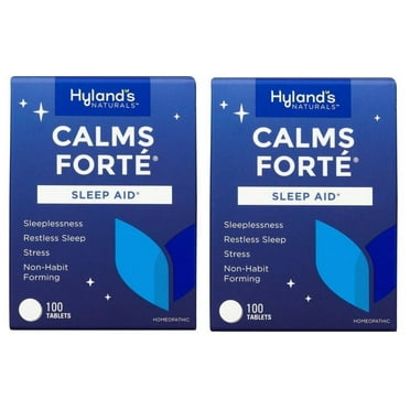Hyland's Naturals Calms Forte Sleep Tablets, Natural Stress Relief, 100 ...
