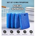 12-Count Scrub Sponges Kitchen Sponge Heavy Duty, Cellulose Sponges ...