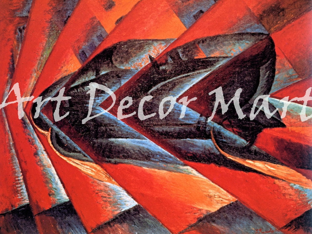 Dynamism Of An Automobile - CANVAS OR FINE PRINT WALL ART - Walmart.com