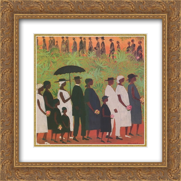FrameToWall - Funeral Procession 2x Matted 22x23 Gold Ornate Framed Art ...