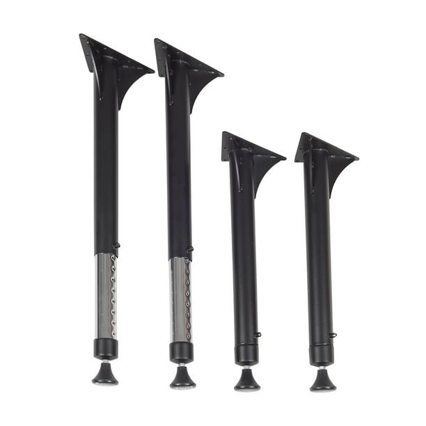 Kee Adjustable Leg, Black and Chrome (Set of 4) - Walmart.com