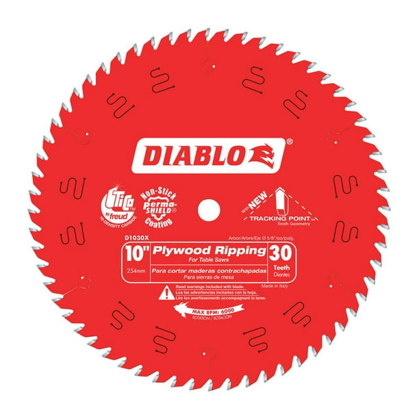 Diablo 10 in. Dia. x 5/8 in. Plywood Ripping TiCo Hi-Density Carbide ...