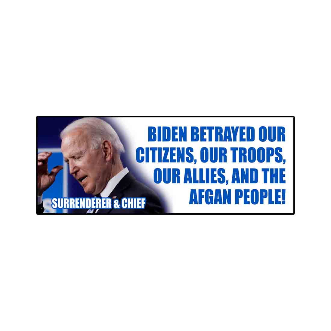 Biden Betrayed Vinyl Sticker Decal (3.37" x 9") | Peel & Stick | Biden ...