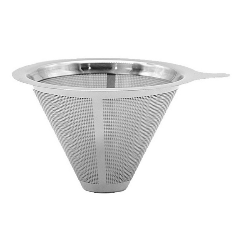 Stainless Steel Pour Over Coffee Filter Reusable Coffee Cone Dripper ...