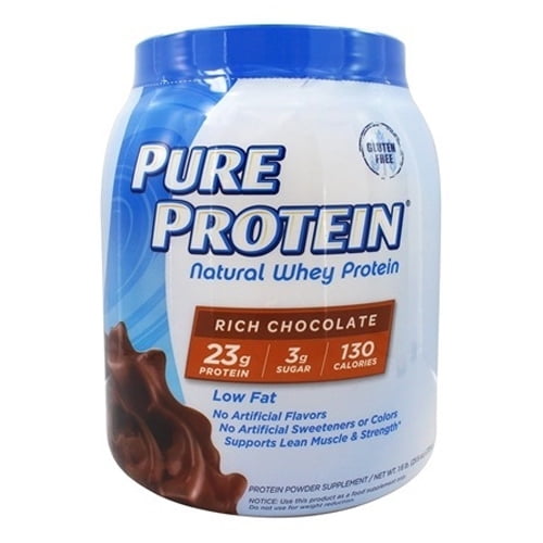 Pure Protein 100% Natural Whey Protein Rich Chocolate, 1.6 Lb - Walmart.com
