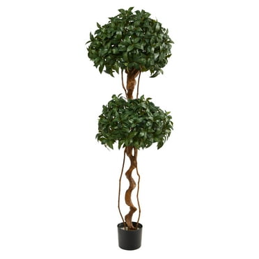 Nearly Natural 6 ft. Cedar Spiral Silk Tree - Walmart.com