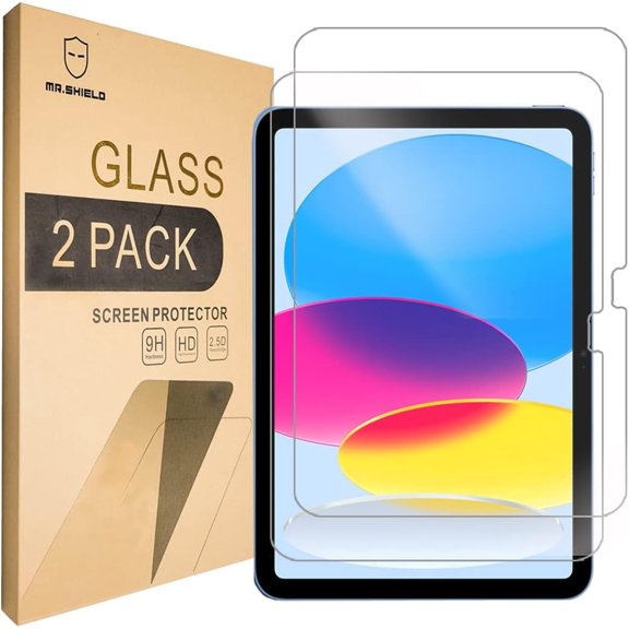 "2022 iPad 10.9"" 10th Gen Screen Protector (2 Pack, A2696/A2757/A2777 ...