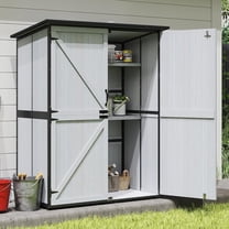 Aivituvin Outdoor Storage Shed with Floor, Waterproof Storage Cabinet ...