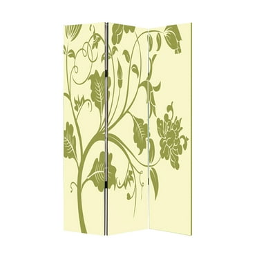 Contemporary Foldable 3 Panel Falling Springs Screen Room Divider ...