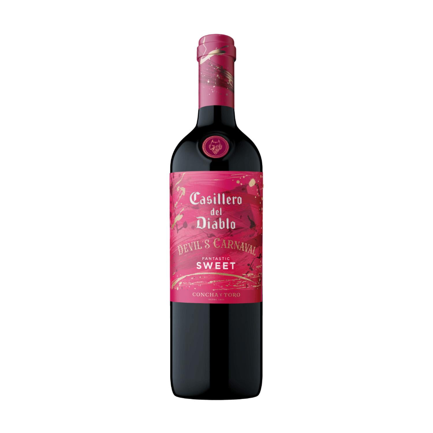 Pack de 12 Vino Tinto Casillero Del Diablo D. Carnaval Sweet 750 ml ...