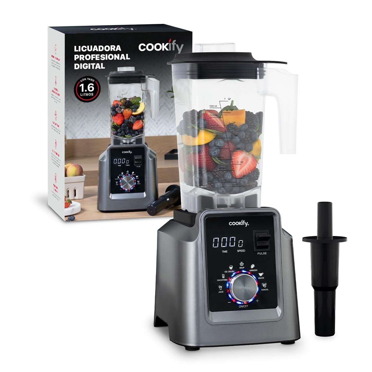 Cookify Licuadora Profesional de Alto Poder con Pantalla Digital y ...