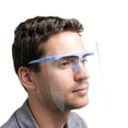 Zummy Protective Face Shield with Attached Glasses, Clear Shield Color ...
