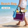 Dark Purple Greek Key Beach Bag for Women, Large Breathable Mesh Beach ...