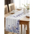 Burlap Table Runner 70 Inches Long, Watercolor Marine Life on Wood ...