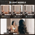 Corner Vanity Desk with LED Lighted Mirror Charging Station and Storage ...