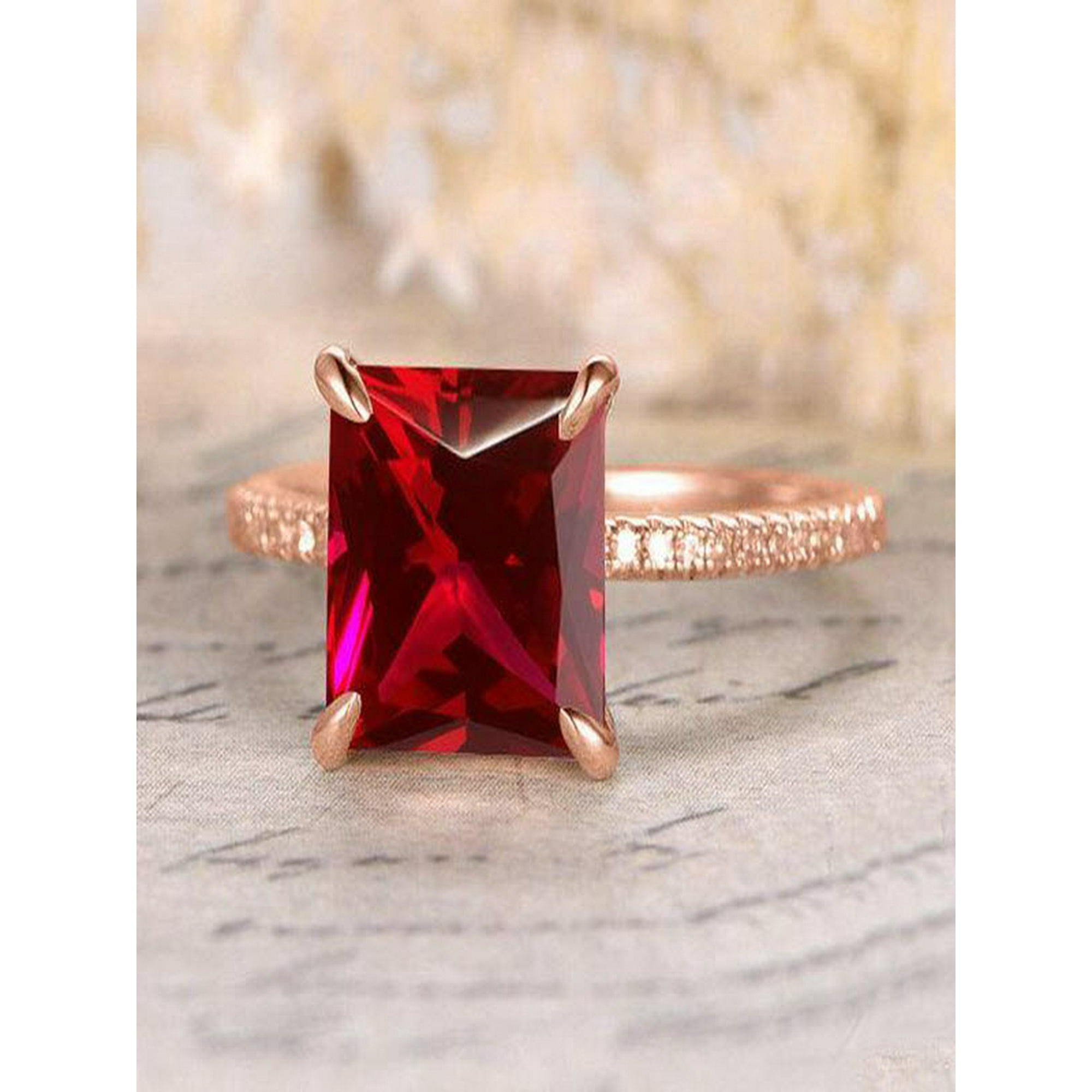 Designer Ruby Rings