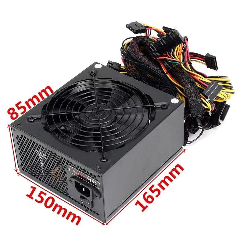 Buy 1800W Mining Power Supply for 8 GPU ETH Rig Ethereum Miner 110-240V ...