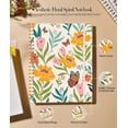 Cute Floral Spiral Notebook, A4 8.5”x11” Hardcover Journal, 200 Pages ...