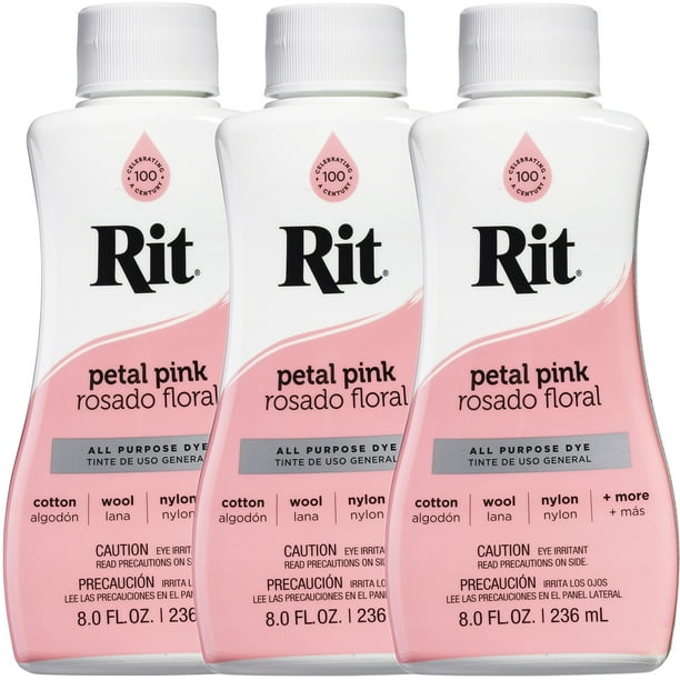 Rit Dye Liquid 8oz-Petal Pink -Multipack Of 3 - Walmart.com - Walmart.com