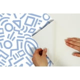 Aelfie Periwinkle Doodle Abstract Peel & Stick Wallpaper - Walmart.com