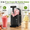 2-in-1 Slushie Machine & Soft Serve Ice Cream Maker with Auto-Cleaning ...