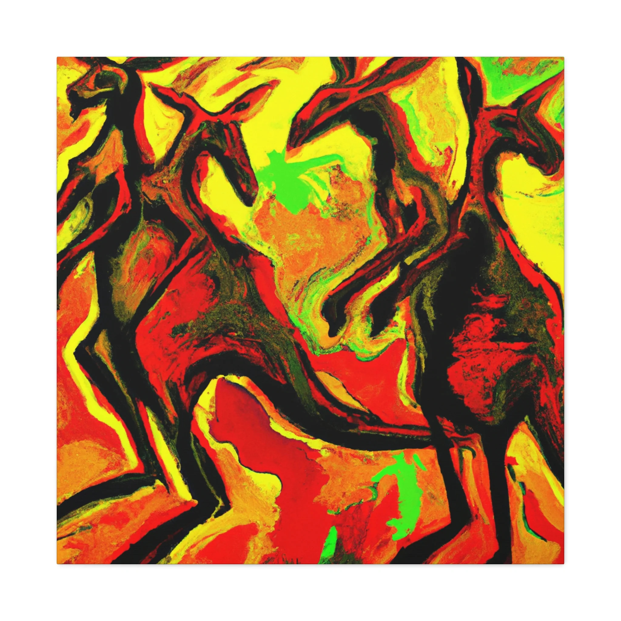 Kangaroos in Expressionism - Canvas - Walmart.com
