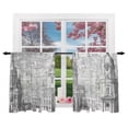 Black and White Illustration Sheer Curtains for Living Room Bedroom ...