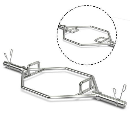 Gymax 56'' Olympic Hexagon Deadlift Bar Trap Bar w/ Folding Grips ...