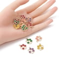 1Bag 20Pcs 5 Colors Alloy Enamel Pendants Honeycomb Charm Mixed Color ...