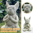 Nlsdqey Garden Decoration Meditation Dog Resin Ornament Gardening ...