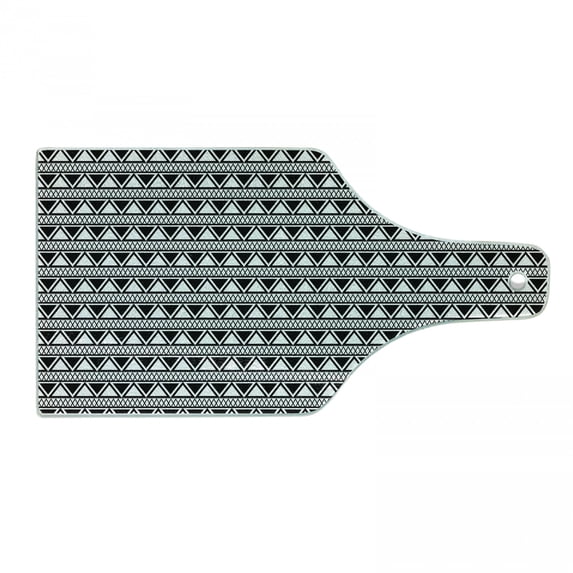 Aztec Cutting Board, Monochrome Triangles Repetitive Modernized ...