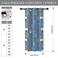Basketball and Jersey Blue Pattern Blackout Curtains,Triple Weaved ...