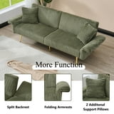 79 Inch Folding Sofa Couch, Foldable Sofa Bed with Folding Armrests ...