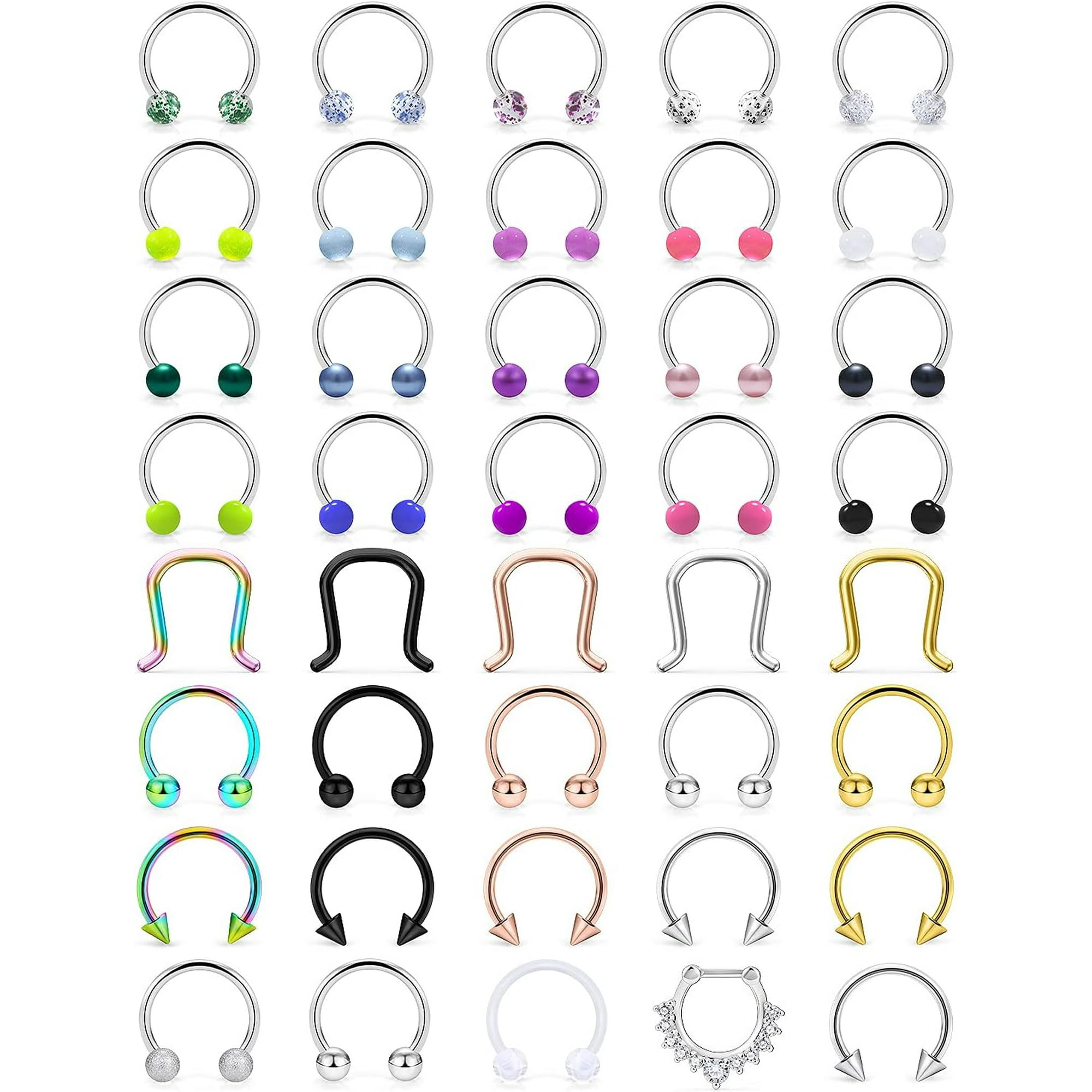 Click here for Salafire 40pcs 16g Surgical Steel Nose Septum Ring... prices