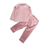 Girls Silk Satin Pajamas Pyjamas Kids Child Long sleeve Pjs Set ...