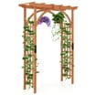 Ktaxon 7FT Vinyl Garden Arbor Arch PVC Wedding Arch for Patio Garden ...