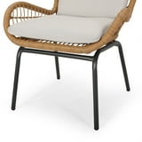 Alice Outdoor Wicker Club Chair with Cushions (Set of 2) - Walmart.com