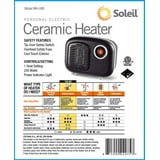 Soleil Electric Personal Ceramic Mini Heater 250W Indoor Black MH-08B ...