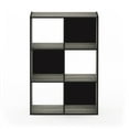 Furinno Pelli Cubic Storage Cabinet, 3x2, French Oak Grey/Black ...