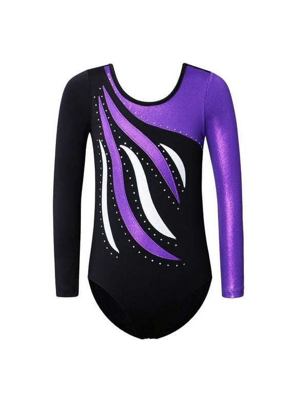 Girls Gymnastics Leotards Long Sleeve